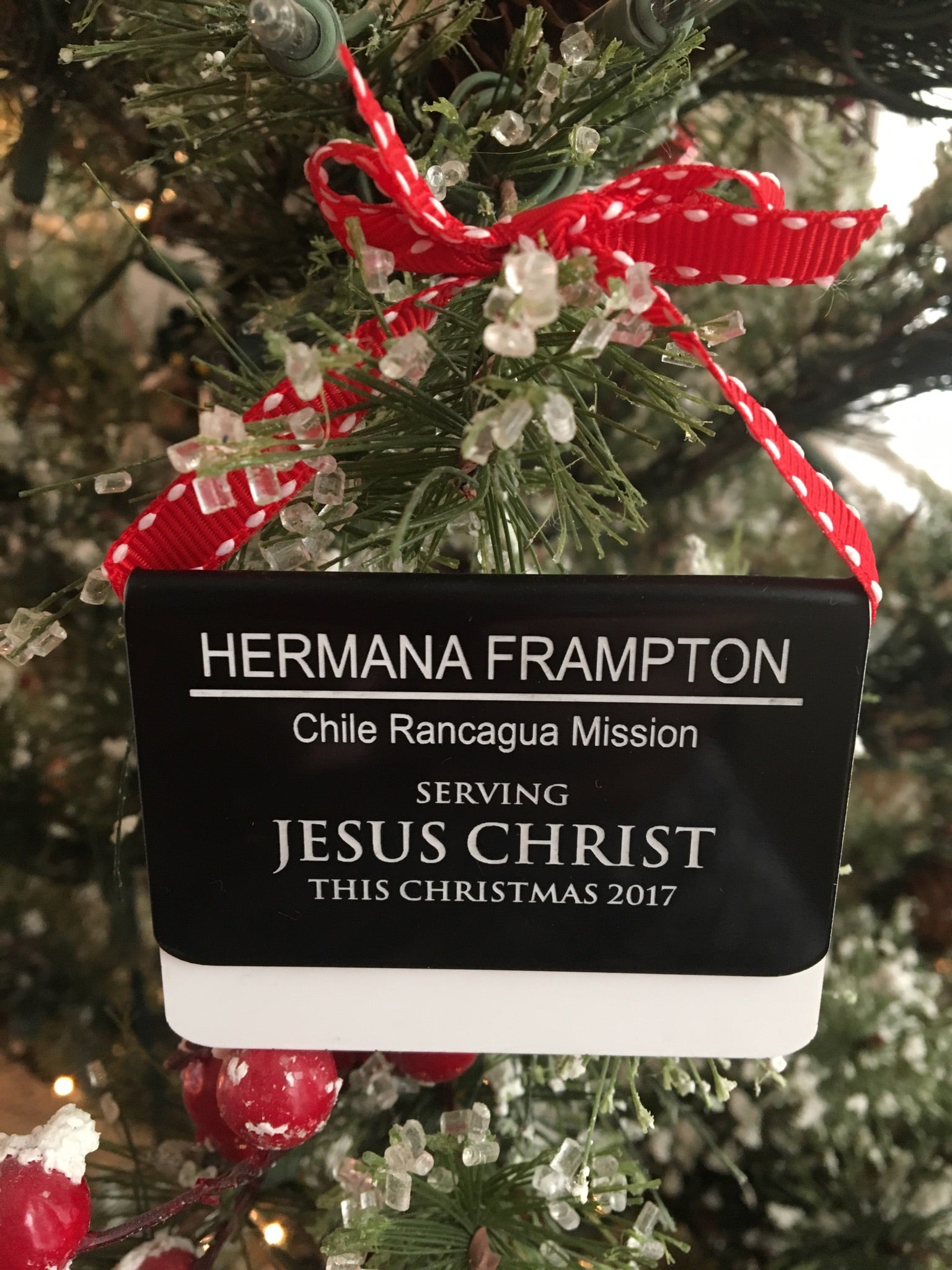 Missionary Name tag Ornament – Distinctive Engraving
