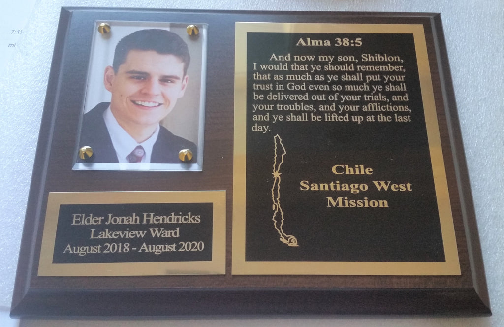 Missionary Plaque Style A (7" x 9") – Distinctive Engraving